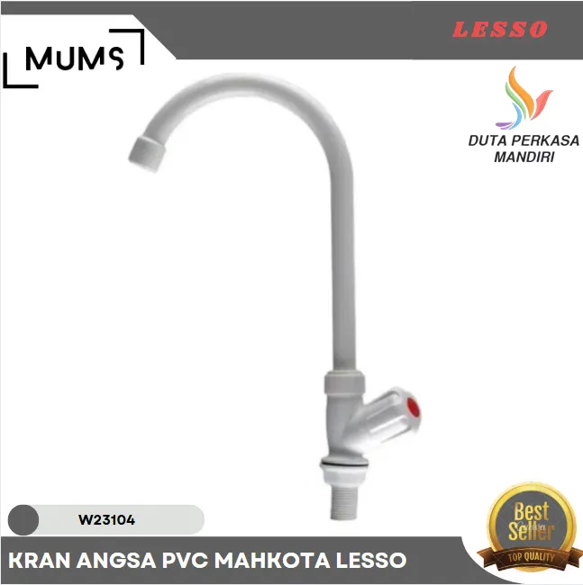 DPM - Kran Angsa Duduk Pvc Lesso W23104 1/2" Keran Air Sink Wastafel Model Soligen | Lazada ...