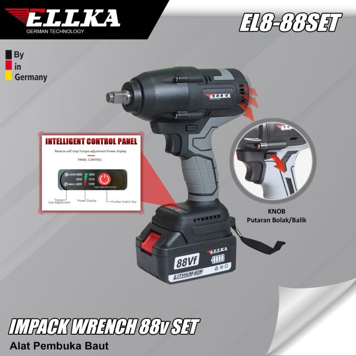 COD tool impact ellka 88v original Brushless impact 2 baterai torsi ...