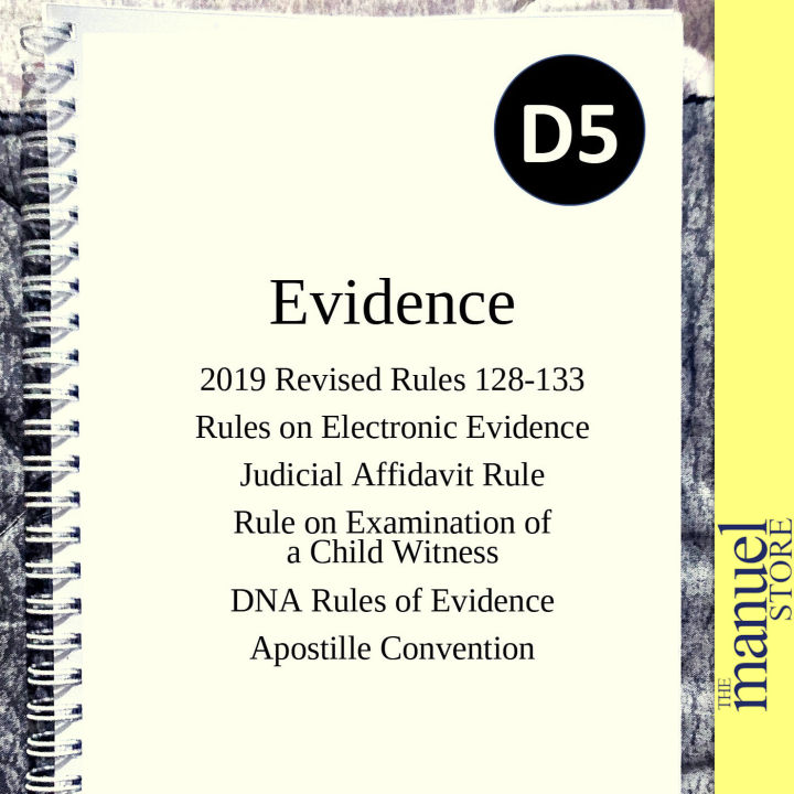 Notebook Codal (2025) - Evidence, 2019 Revised Rules of Court ...