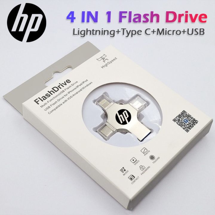 Hewlett-Packard 4 trong 1 ổ đĩa flash USB 3.0 thẻ nhớ bằng kim loại 1TB/512GB/256GB/128GB 64GB ...