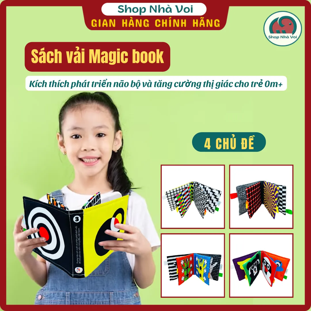Sách vải kích thích thị giác và khuyến kích phát triển não bộ cho bé ...