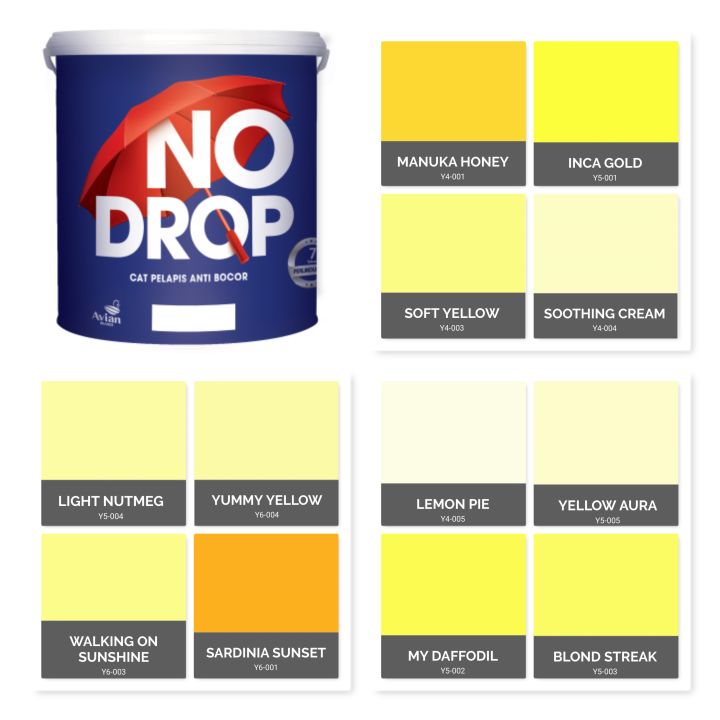 1 KG NO DROP CAT PELAPIS ANTI BOCOR TINTING 170 WARNA 1 kg KODE Y ...