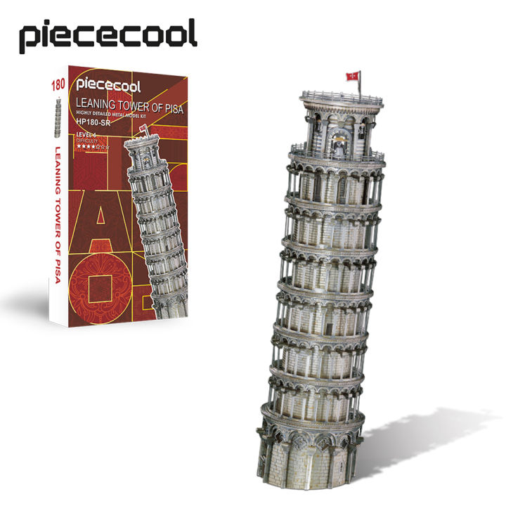 Piececool 3D Metal Puzzles for Adults, Leaning Tower of PISA Famous ...