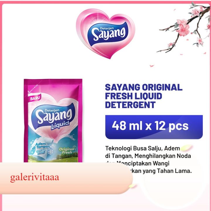Sayang Original Fresh Liquid Detergent Isi 48 Ml x 12 Sachet | Lazada Indonesia