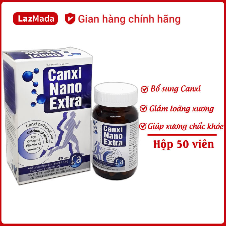 Viên uống Canxi Nano Extra - Bổ sung Canxi, Vitamin D3. MK2 giúp phát ...