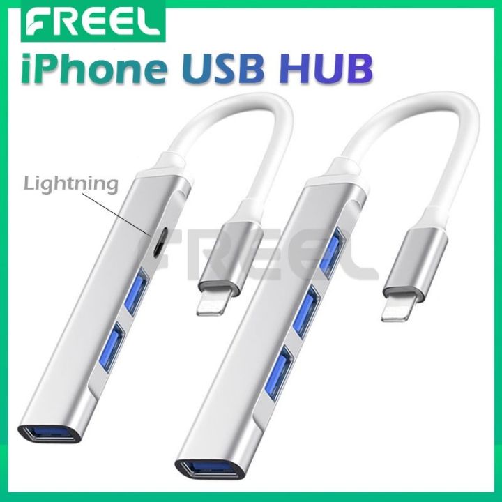 FREEL Lightning to USB Hub OTG 4-in-1 with USB 3.0 Port and Fast ...