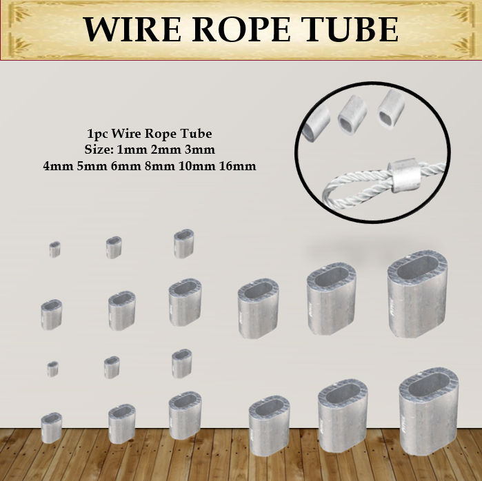 ROPE Lifting 1pc 1mm-16mm Tube Cable Wire Tube Oval Sleeve Aluminum ...