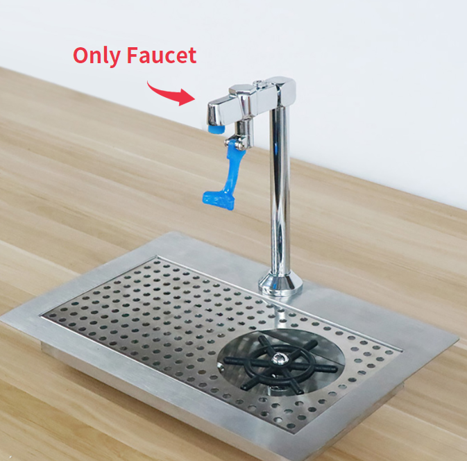 Push Cup Faucet Delay Faucet Net Tap Water Station Pedestal Glass ...