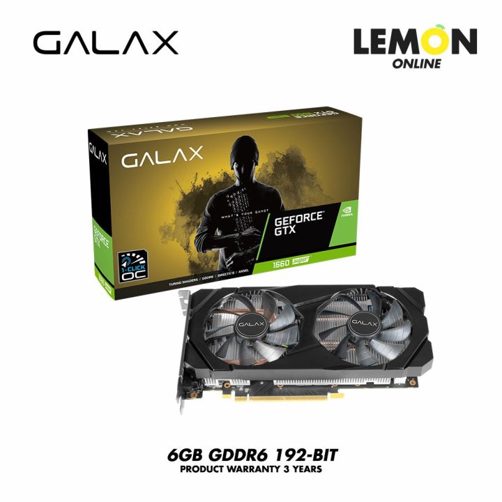 GALAX GeForce GTX 1660 Super (1-Click OC) 6GB GDDR6 192-bit DP/HDMI/DVI-D - 3Y | Lazada.co.th