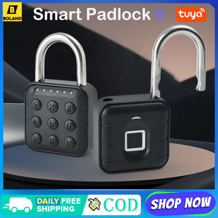 Boland Smart Padlock Fingerprint Password Tuya Lock IP67 Waterproof ...