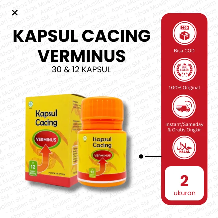 Kapsul Cacing Untuk Tipes Verminus Obat Herbal Demam Tinggi DBD Tifoid ...