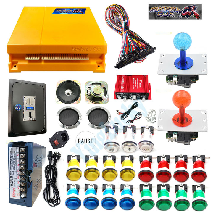 CX ARCADE KIT with 28p jamma cable LED arcade joystick coin acceptor ...