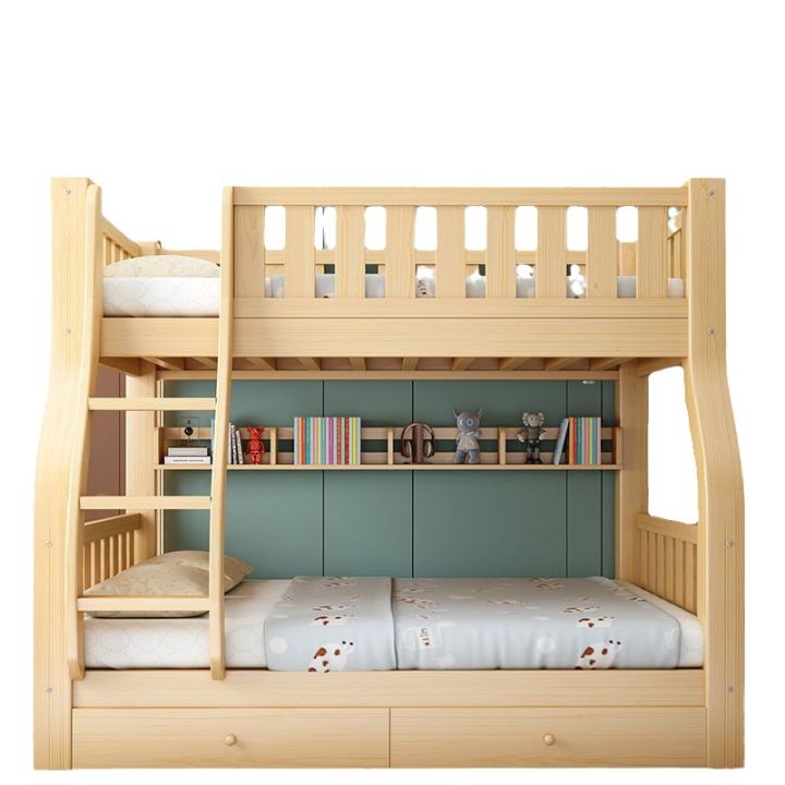 Double Decker Bed Frame Double Bed Loft Bed Bunk Bed Bunk Bed Solid ...