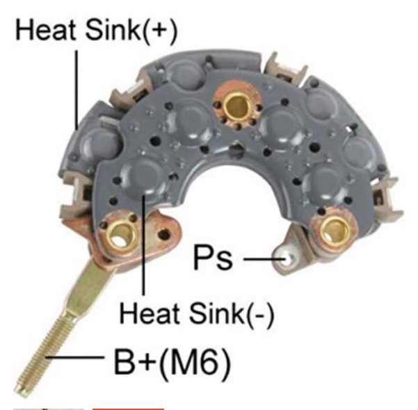 RTND-720 ALTERNATOR RECTIFIER FOR USE ON : TOYOTA HILUX 3L ALTERNATOR ...