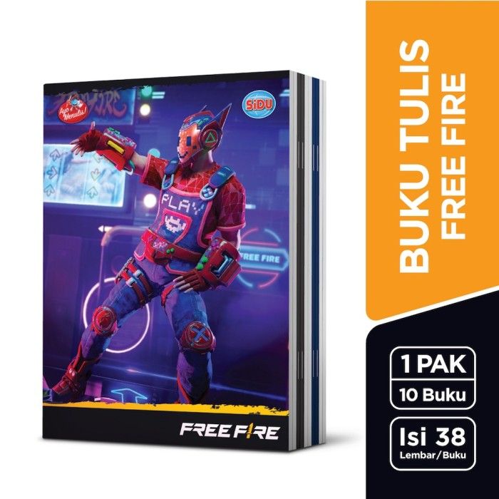 [BMS Stationery] SiDU Buku Tulis Free Fire 38 Lembar - 10 buku SDU EB ...