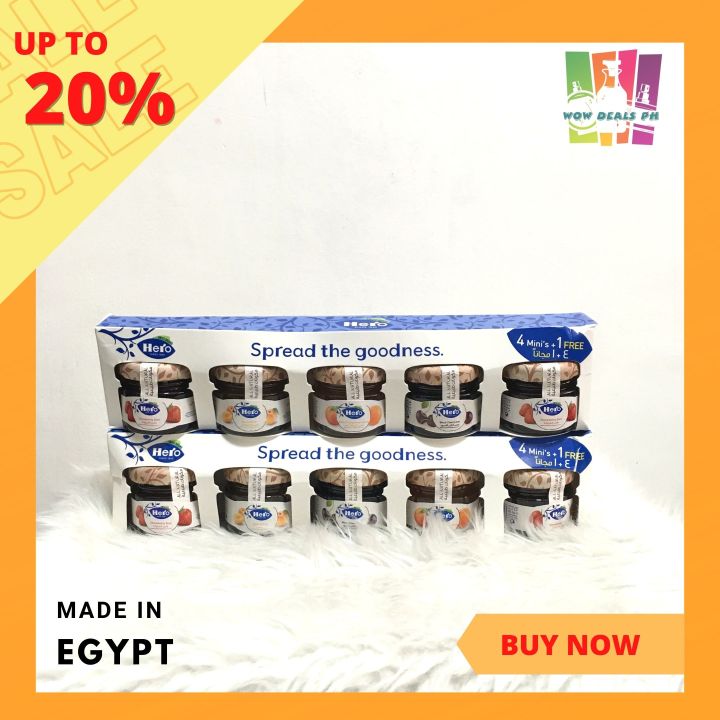Hero Mini Jams Set - ALL FLAVORS 28.3G (PACKS OF 5) WITH BOX | Lazada PH