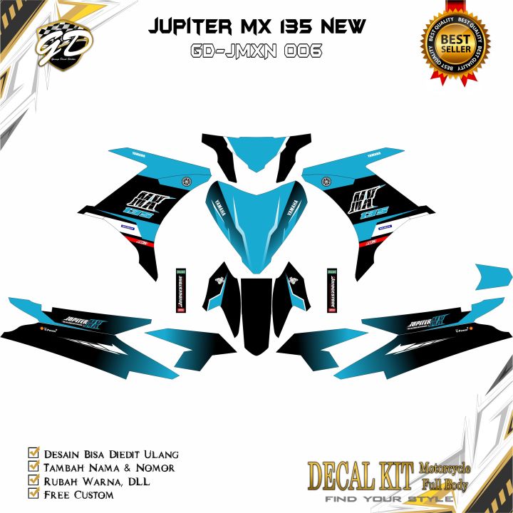 Decal Jupiter MX 135 New Full Body Stiker Jupiter MX 135 New Full Body ...