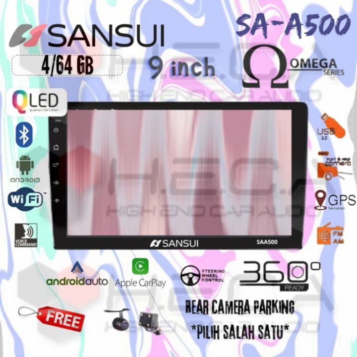 SANSUI SAA500 OMEGA QLED 4/64 GB Android 9" Inch SA-A500 Head Unit Tape ...