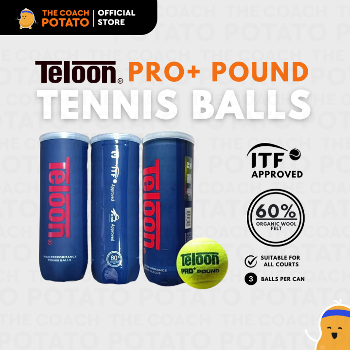 Teloon Pro Pound Tennis Pressurized Balls Tennis Balls All Court ITF ...