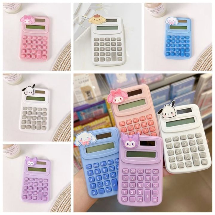 FDGFGG 8 Digits Kuromi Portable Mini Calculator Kuromi Cinnamoroll ...