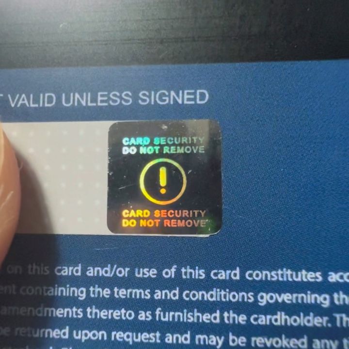 Credit and Debit Card CVV Hologram Stickers Travel Security Seal 6 pcs ...