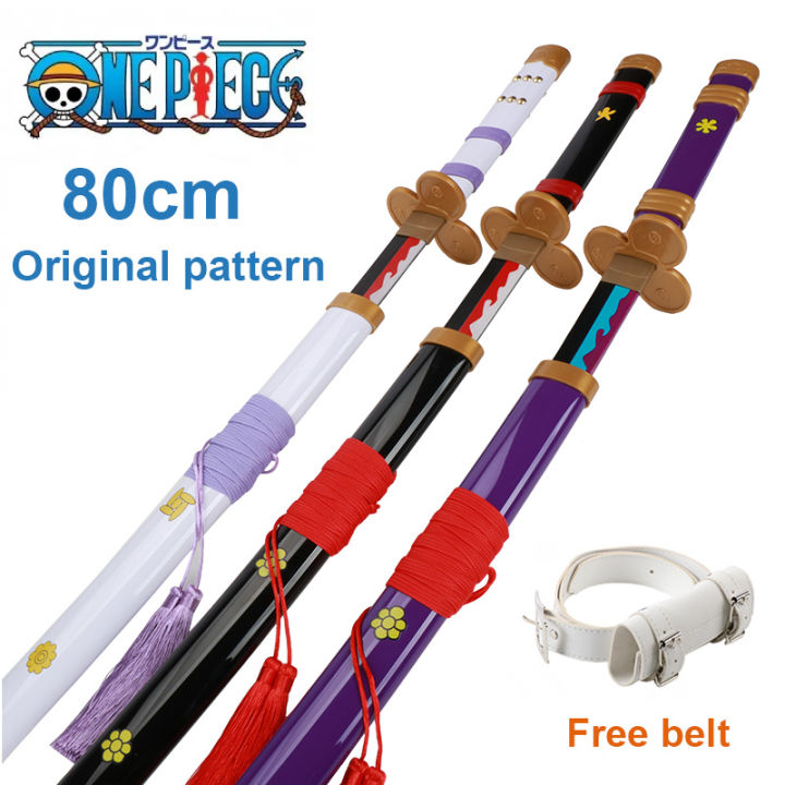 Upgrade 80cm One piece Cosplay Props Zoro sword Enma Doctor Luo kitetsu ...
