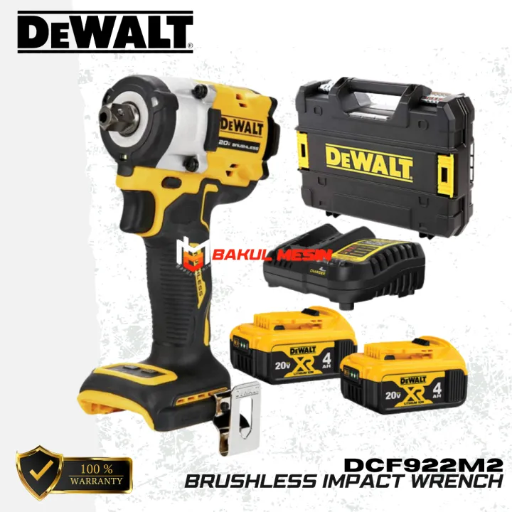 DEWALT DCF922M2 Brushless Impact Wrench DCF922 ATOMIC | Lazada Indonesia