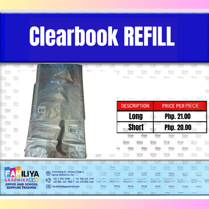 Clearbook REFILL pack comes with 10 pieces of SHORT and LONG | Lazada PH