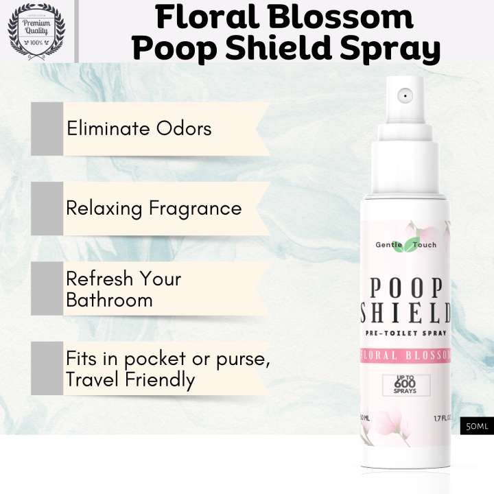 Floral Blossom Poop Shield Spray Poop Buster 50ml! Toilet Spray, Odor ...