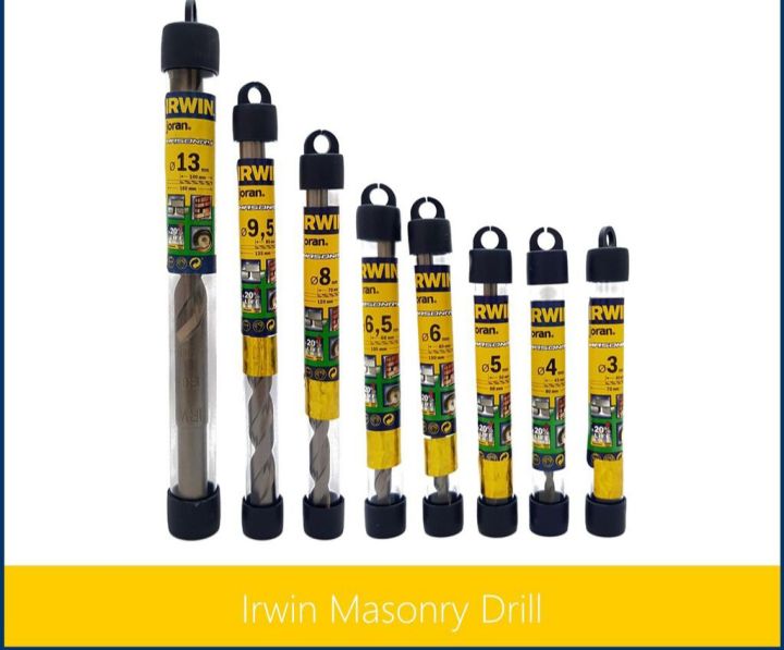 ORIGINAL Irwin Masonry Drill Bit Drillbit Mason Concrete 3mm 4mm 5mm 6 ... ORIGINAL Irwin Masonry Drill Bit Drillbit Mason Concrete 3mm 4mm 5mm 6 ...