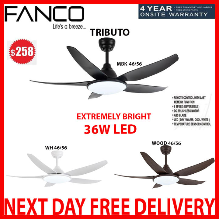 [CLIMATE VOUCHER] FANCO TRIBUTO 46/56 DC Motor Ceiling Fan With 36W ...