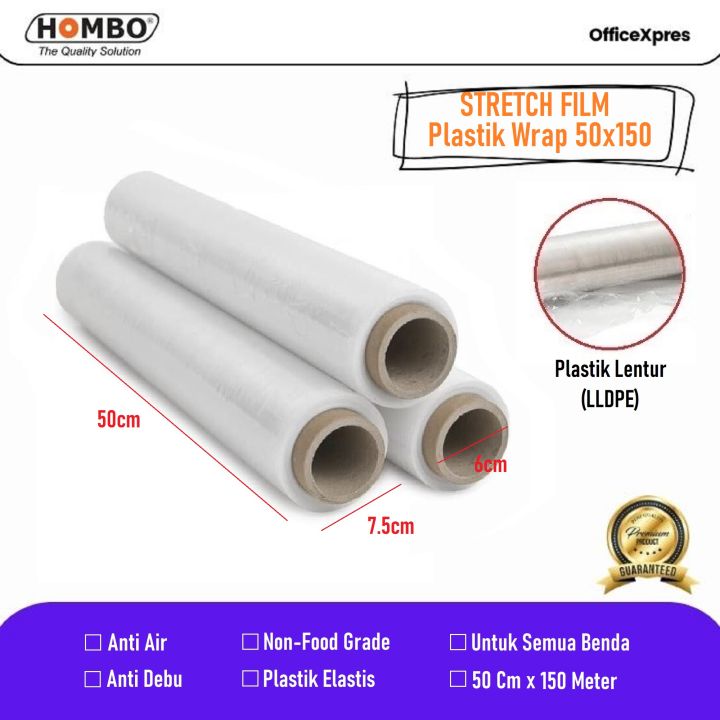 Plastik Wrap 50cm x 150 meter / Plastik Wrap Non Food Grade / Cling Wrap 50x150 / Plastik ...