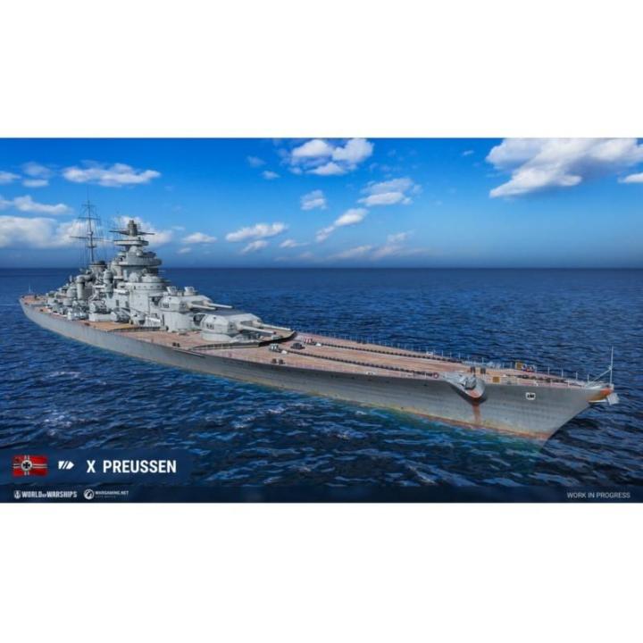 J16 1/700 Preussen German Tier X Battleship Model 3D Printed Assembled ...
