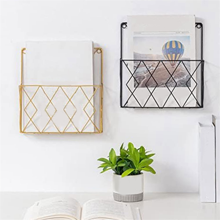 Wall Mounted Bookshelf Door Hanging Organizers Wall Magazine Book ...