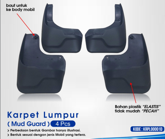 Mud Guard Karpet Lumpur All New Innova Reborn 2016 2024 Up | Lazada ...