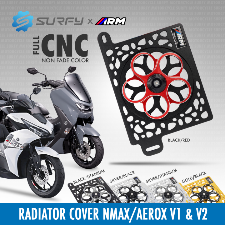 ARM Radiator Cover Windmill Full CNC 2-Color Spinner Design For Nmax v1 ...