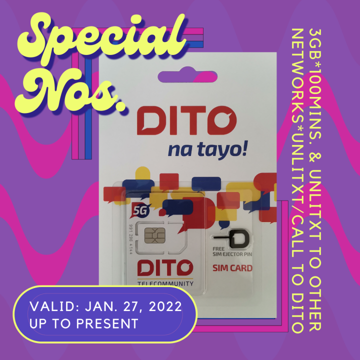 DITO simcard SIM Card Special Vanity Part 3 Easy to Memorize Remember ...