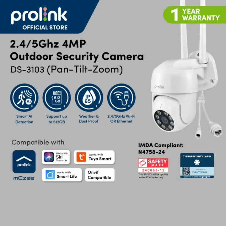 Prolink DS-3103 4MP Dual Band Outdoor Security Camera | Lazada PH