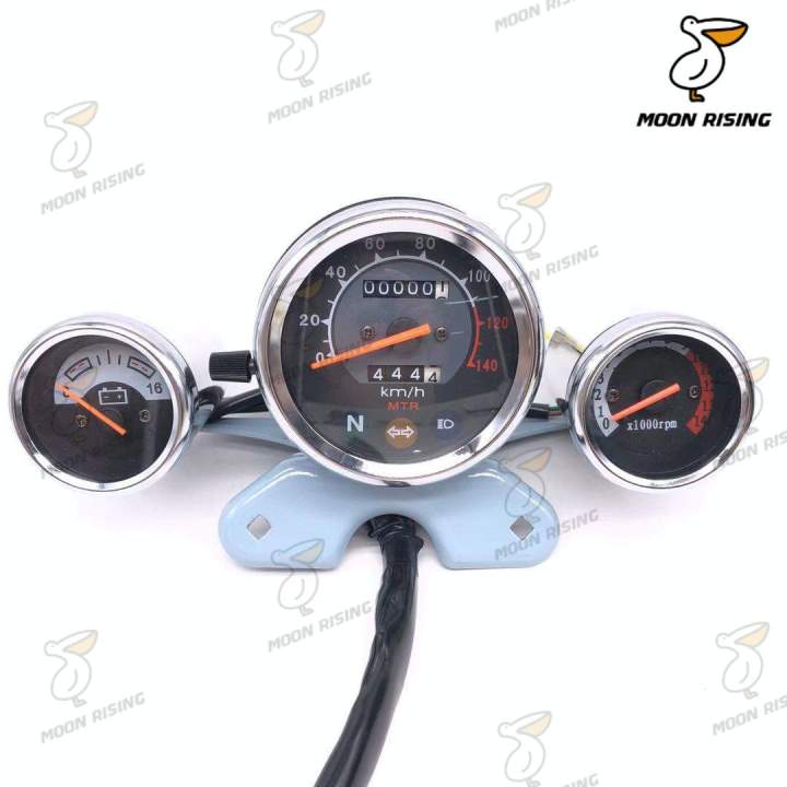 UNIVERSAL 3 IN 1 BIG SPEEDOMETER GAUGE MOTORCYCLE | Lazada PH