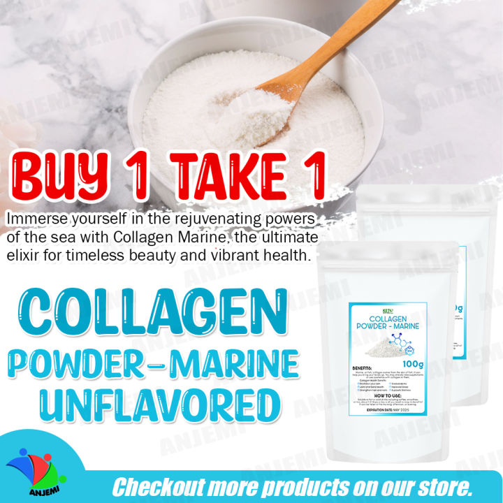 BUY ONE TAKE ONE Marine Collagen Powder 100g / Type I / Fish Collagen ...