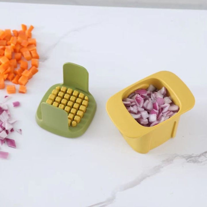 2 In 1 Vegetable Chopper Hand Press Dicing and Slitting Vegetable ...