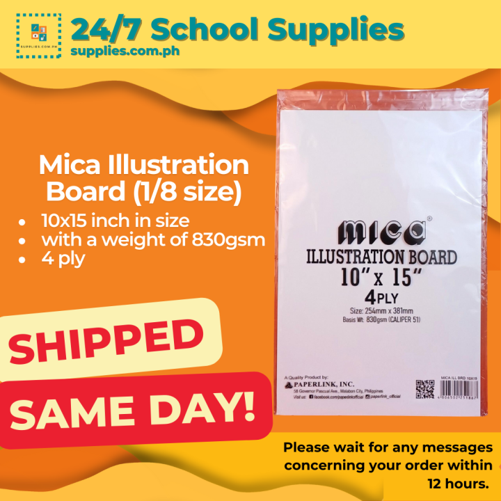 Illustration Board Mica Caliper 51 1/8 size (10x15 inch) 830gsm 4ply ...
