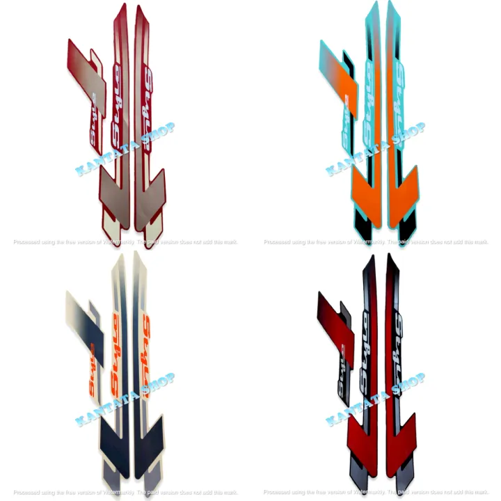 STIKER STRIPING MOTOR HONDA STYLO 160 TYPE CBS SEPASANG STANDAR FULL ...