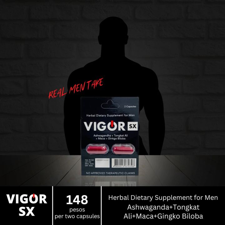 Vigor SX (Herbal Dietary Supplement for Men) 2 capsules per flap ...