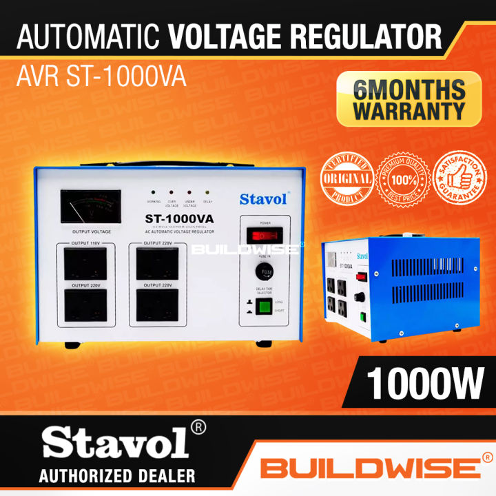 Stavol ST-1000VA AVR Power Supply 1000 Watts / 1000W Automatic Voltage ...