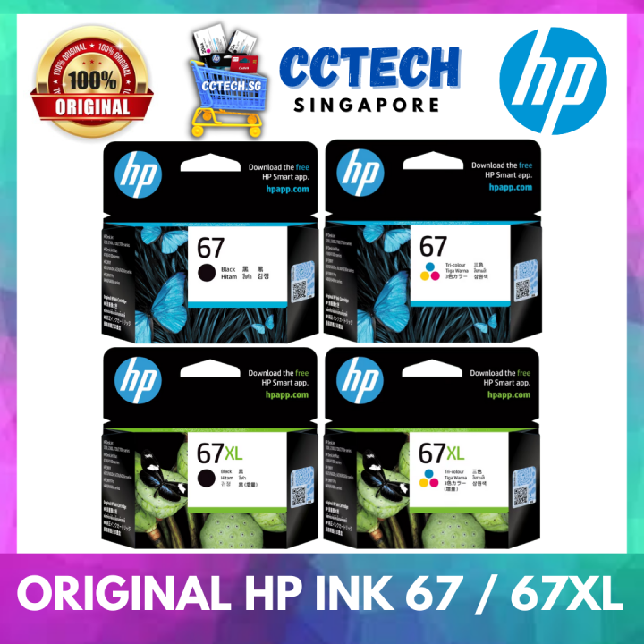 ORIGINAL HP 67 / 67XL Black & Tri color Ink Cartridge SG Ready Stocks ...