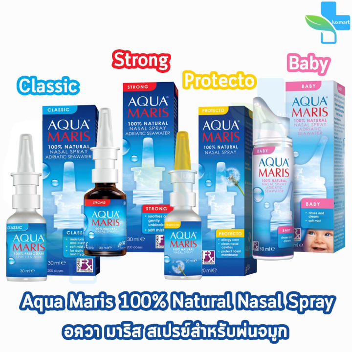 Aqua Maris Baby/Classic/Strong/Protecto Nasal Spray อควา มาริส สเปรย์สำหรับพ่นจมูก [1 ขวด ...