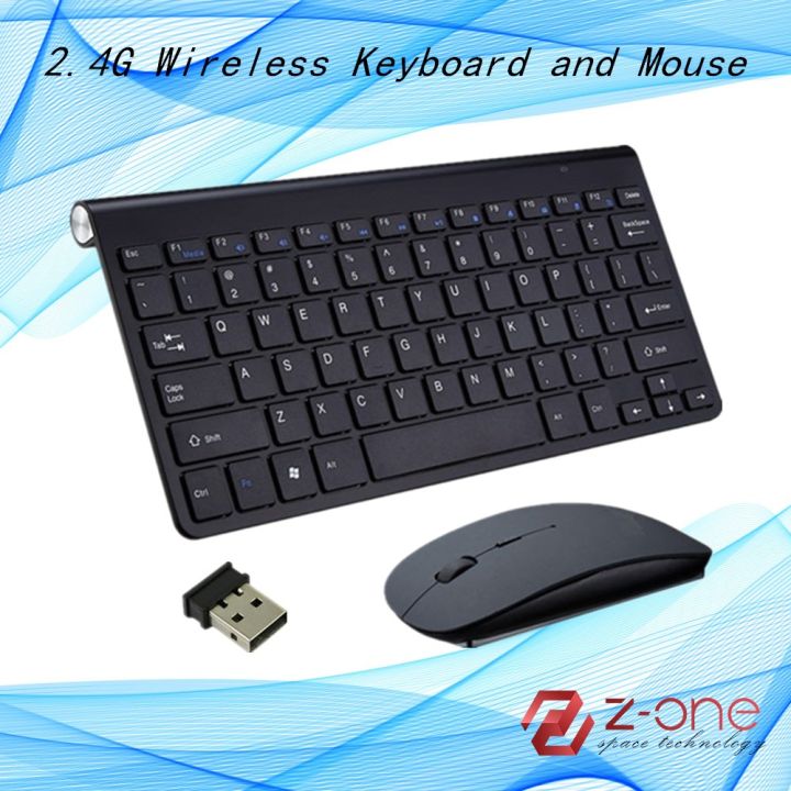 2.4G Wireless Keyboard and Mouse Mini Multimedia Keyboard Mouse Combo Set For Notebook Laptop ...