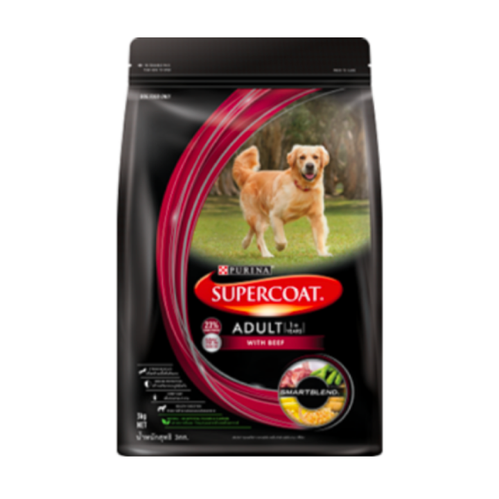 Supercoat อาหารสุนัขโต ซุปเปอร์โค้ท รสเนื้อวัว | Lazada.co.th
