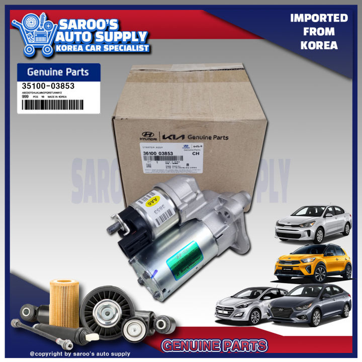 [Genuine] Starter Motor For Accent (19-22) , Rio(17-18) , Stonic (20-22 ...